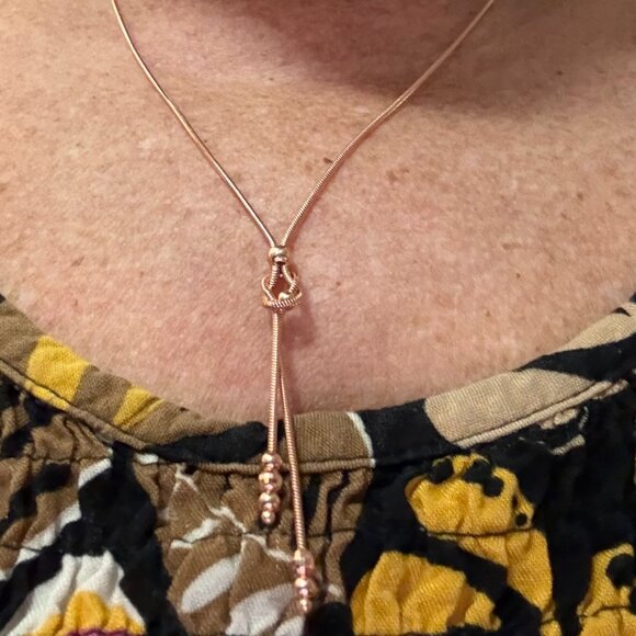 Jewelry | 14k Solid Rose Gold Bead Rope Chain Necklace 2 | Poshmark